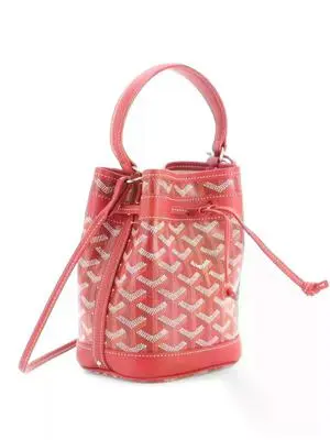Goyard Petit Flot Coated Canvas Mini Bucket Bag - Red