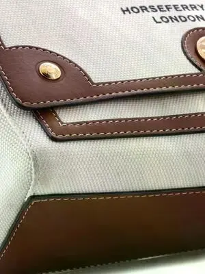 Burberry Note Canvas With Leather Medium Crossbody Bag