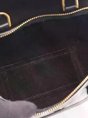 Celine Pico Grained Calfskin Belt Bag Satchel - Black