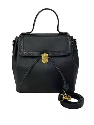 Saint Laurent 20th Century Pebbled Leather Cut Out Satchel