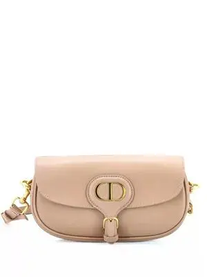 Dior Bobby Flap Bag Leather East West Crossbody Bag - Neutrals
