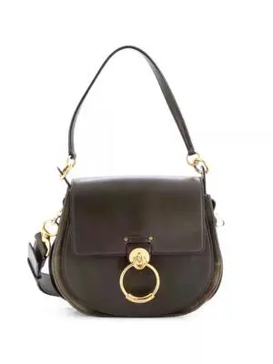 Chloé Chloé Tess Leather Large Crossbody Bag Green