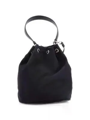 Prada Top Handle Bead Embellished Re-nylon Mini Bucket Bag