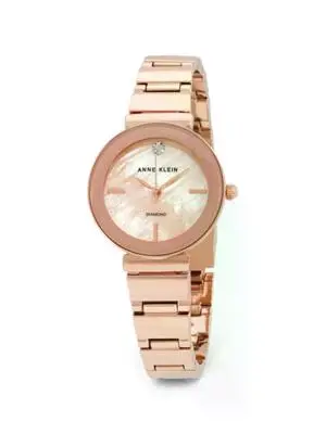 Anne Klein Diamond-accented 28mm Watch - Pink