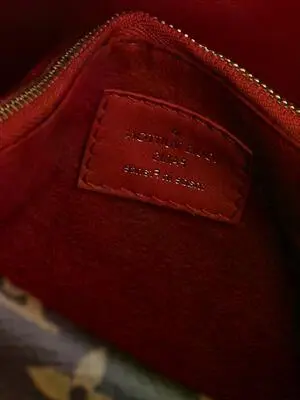 LOUIS VUITTON Double V Handbag Monogram Canvas Satchel