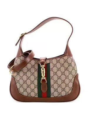 Gucci Jackie 1961 Gg Coated Canvas Small Hobo Bag - Brown