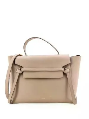 Celine Belt Bag Textured Leather Mini Shoulder Bag - Neutrals