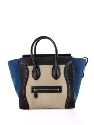 Celine Tricolor Luggage Bag Leather Mini Tote Bag