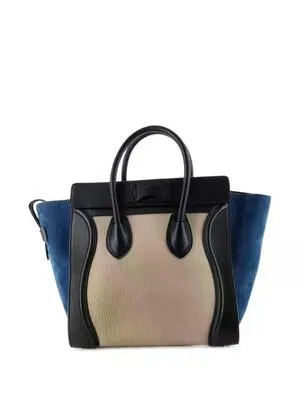 Celine Tricolor Luggage Bag Leather Mini Tote Bag