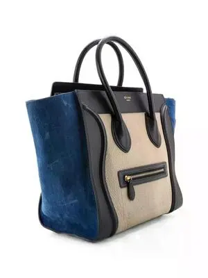 Celine Tricolor Luggage Bag Leather Mini Tote Bag