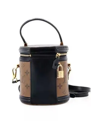 LOUIS VUITTON Cannes Handbag Reverse Monogram Canvas Satchel
