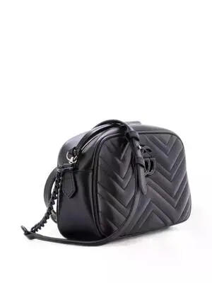 Gucci Gg Marmont Matelassé Leather Small Shoulder Bag - Black