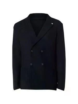 MANUEL RITZ Double-breasted Textured Blazer