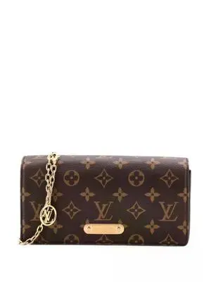 LOUIS VUITTON Lily Wallet On Chain Monogram Canvas Crossbody Bag