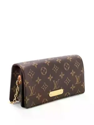 LOUIS VUITTON Lily Wallet On Chain Monogram Canvas Crossbody Bag