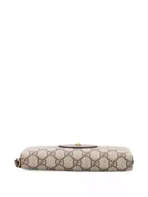 Gucci Neo Vintage Zip Around Wallet Gg Coated Canvas Small Wallets