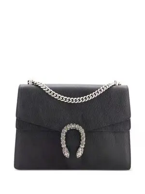 Gucci Dionysus Leather Shoulder Bag - Black