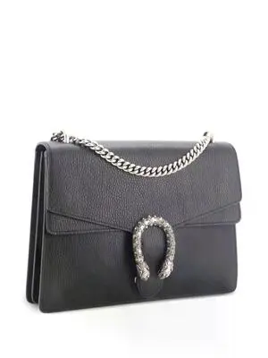 Gucci Dionysus Leather Shoulder Bag - Black