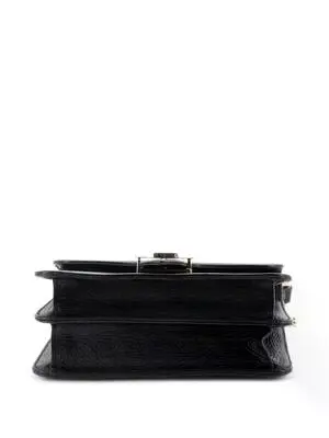 Gucci Interlocking Leather Shoulder Bag - Black