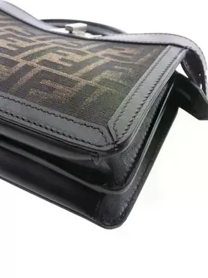 Fendi 2010-2026 Small Zucca Canvas Peekaboo Iseeu Xcross Satchel - Black