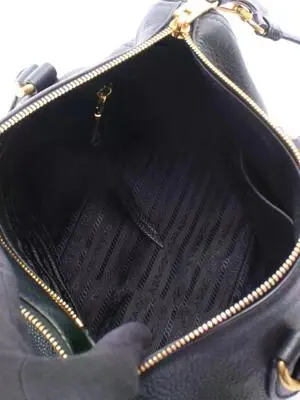 Prada 2010-2026 Vitello Daino Zip Top Satchel