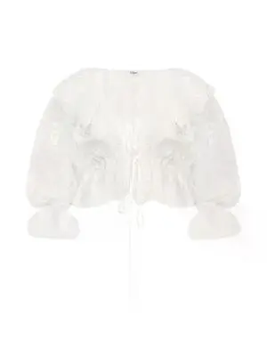 Chloé Ruffled Lace Top