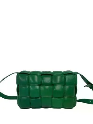 Bottega Veneta Nappa Intrecciato Padded Cassette Crossbody Bag - Green