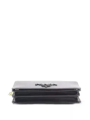 Prada Monochrome Wallet On Chain Saffiano Leather Mini Crossbody Bag