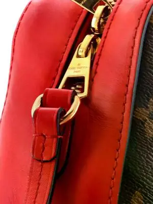 LOUIS VUITTON Monogram Canvas Leather Crossbody Bag - Red