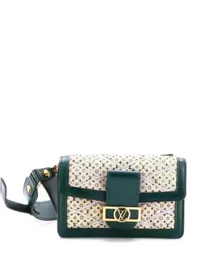 LOUIS VUITTON Dauphine Bumbag Malletage Monogram Denim Belt Bag