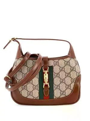 Gucci Jackie 1961 Gg Coated Canvas Mini Hobo Bag