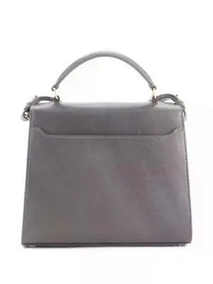 Saint Laurent Cassandra Leather Mini Shoulder Bag - Grey