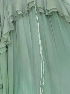 Chloé Ruffled Lace-insert Maxi Dress