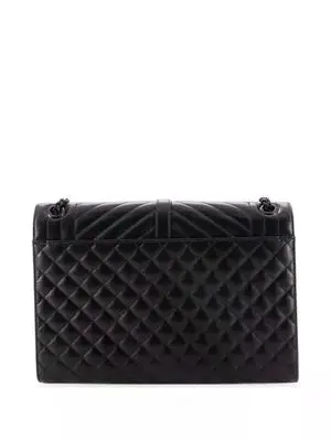 Saint Laurent Classic Monogram Envelope Satchel Mixed Matelasse Leather Large Shoulder Bag