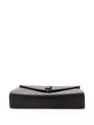 Saint Laurent Classic Monogram Envelope Satchel Mixed Matelasse Leather Large Shoulder Bag