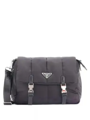 Prada Zip Buckle Messenger Bag Tessuto Medium Crossbody Bag