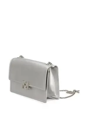 MARC ELLIS Logo-plaque Metallic Mini Bag - Silver
