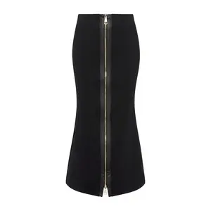 ZETAYE Aria Zipper Skirt - Black