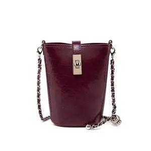 MKF COLLECTION - J'OMOR Evelina Mini Bucket Bag Wine - Pink