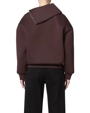 AGOLDE The Coyle Zip Shoulder Neoprene Sweatshirt