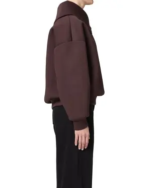 AGOLDE The Coyle Zip Shoulder Neoprene Sweatshirt