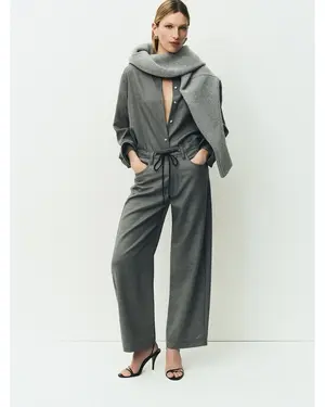 Citizens Of Humanity Brynn Wool Wide Leg Pants - Gris