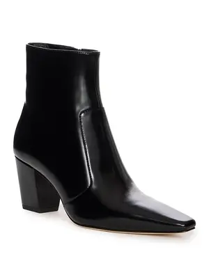 Paige Welsley Leather Ankle Boots - Black
