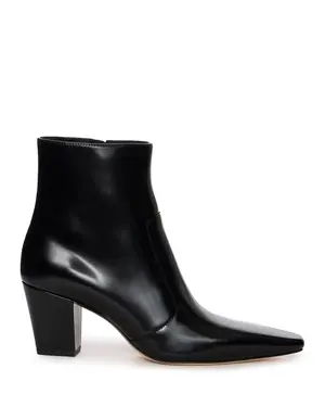 Paige Welsley Leather Ankle Boots - Black