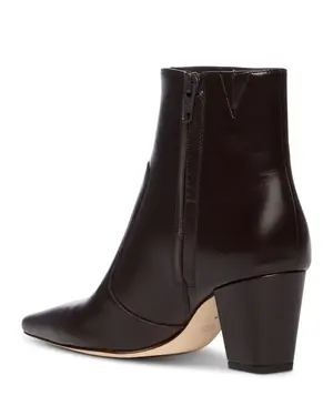 Paige Welsley Leather Ankle Boots - Chocolate