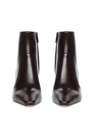 Paige Welsley Leather Ankle Boots - Chocolate