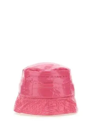 K-WAY Bucket Hat With Hard Visor And Pouch Pocket - Pink
