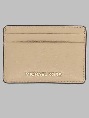 Michael Kors Logo Leather Card Case Mini Wallet 7 Cm X 9.5 Cm
