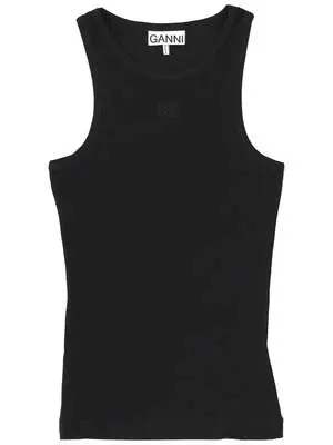 GANNI Ribbed Tank Top