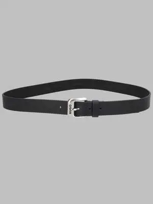 Hugo Buffalo Leather Belt With Metal Buckle